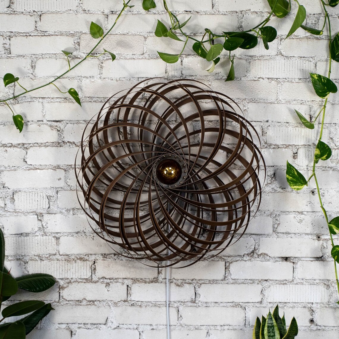 Designer Wall Lamp Made of Oak Wood. Handmade Wooden Lamp From Cologne ...