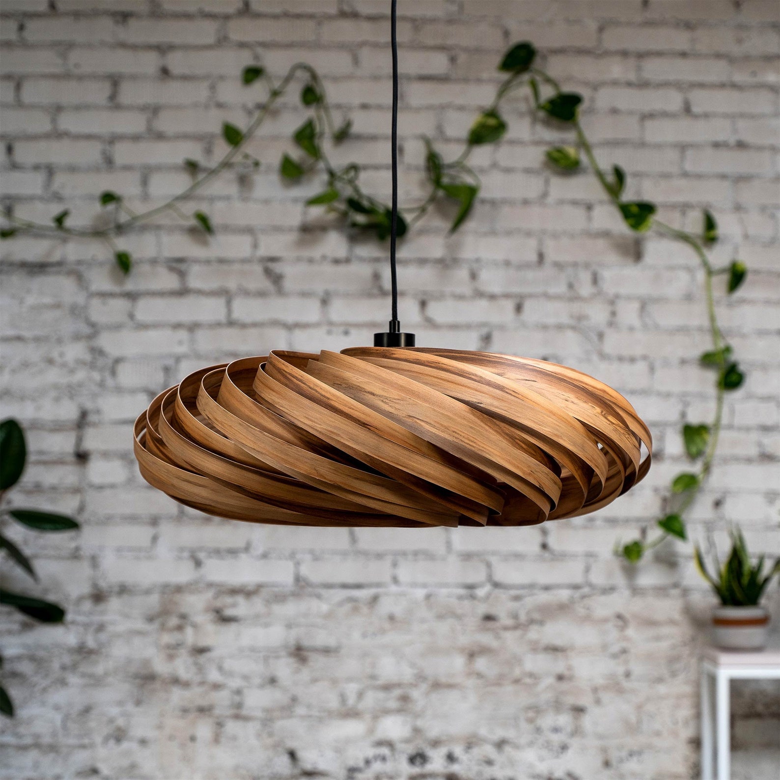 Large Hanging Lamp Made of Amber Tree Wood. Handmade Wooden - Etsy