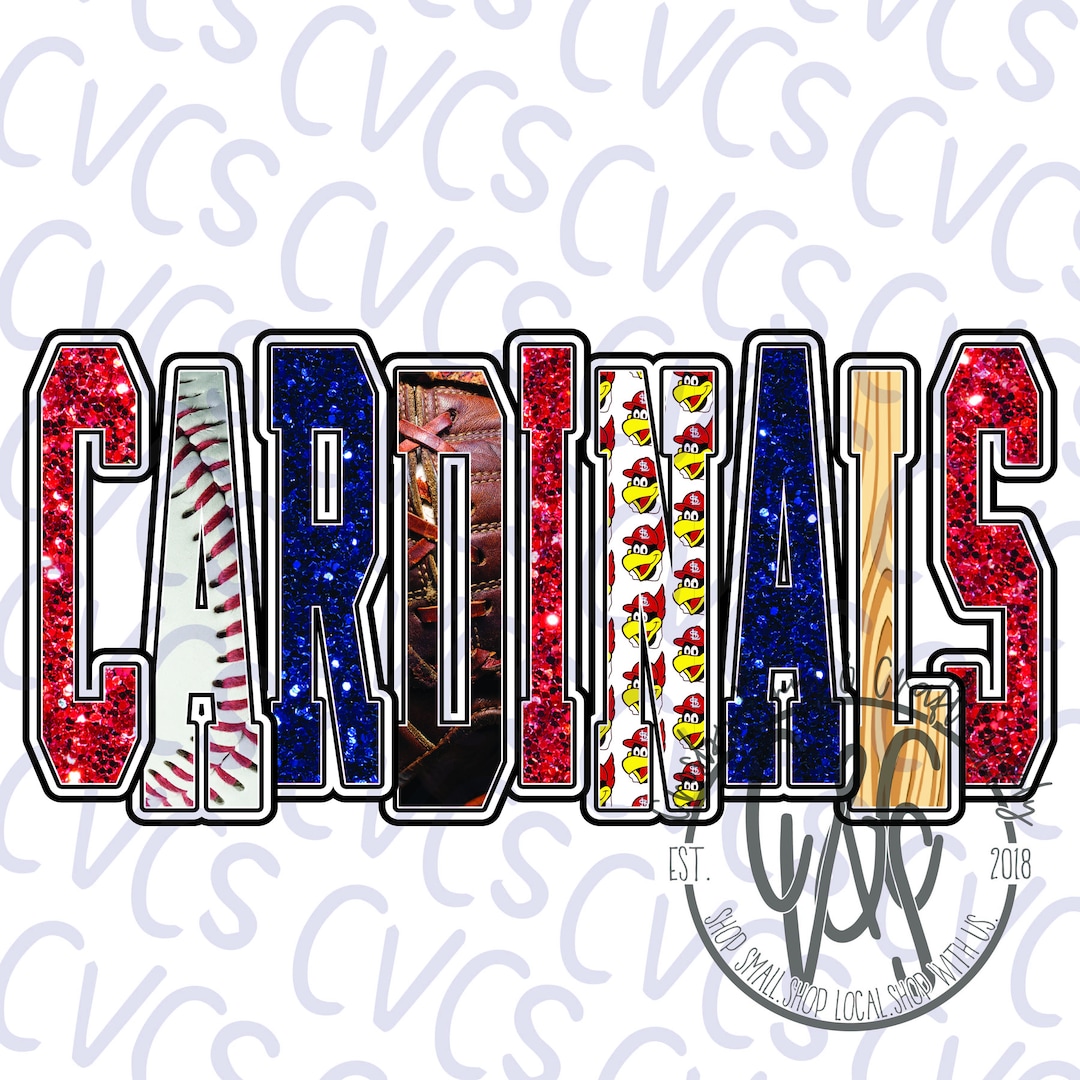 Cardinals Glitter Funky PNG Download - Etsy
