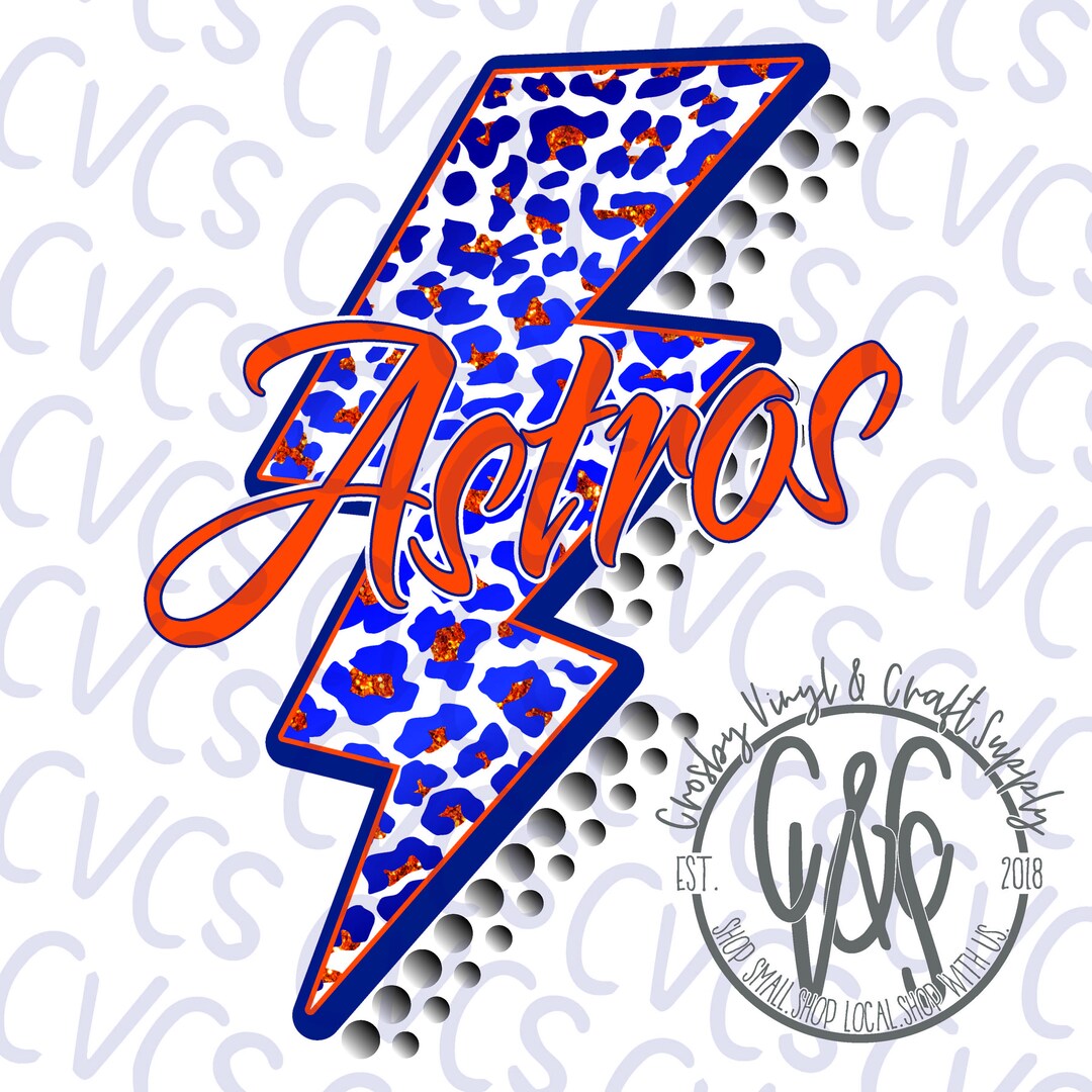 Astros Leopard Lightning - Etsy