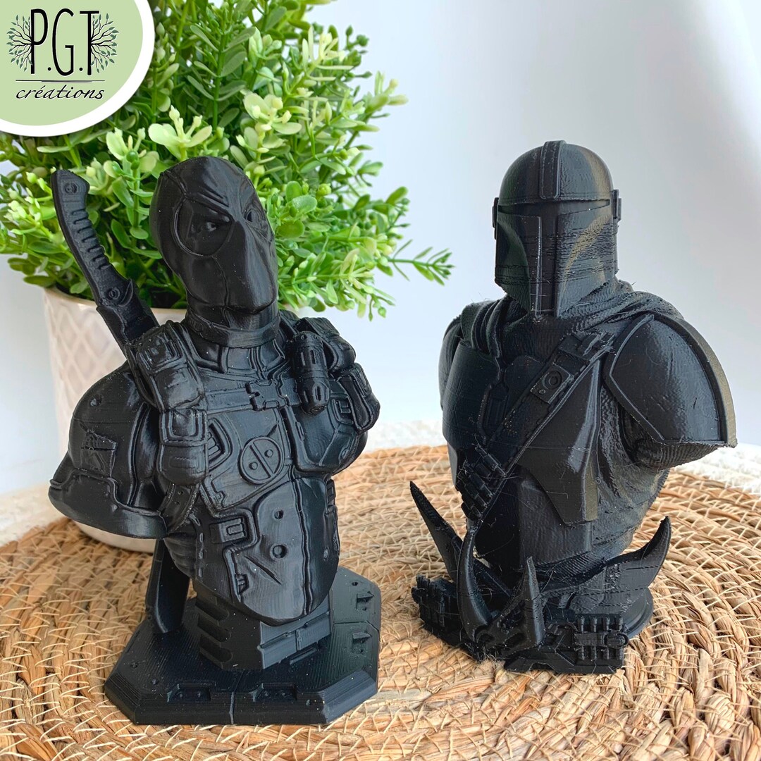 3D Figures Mando and Deadpool - Etsy