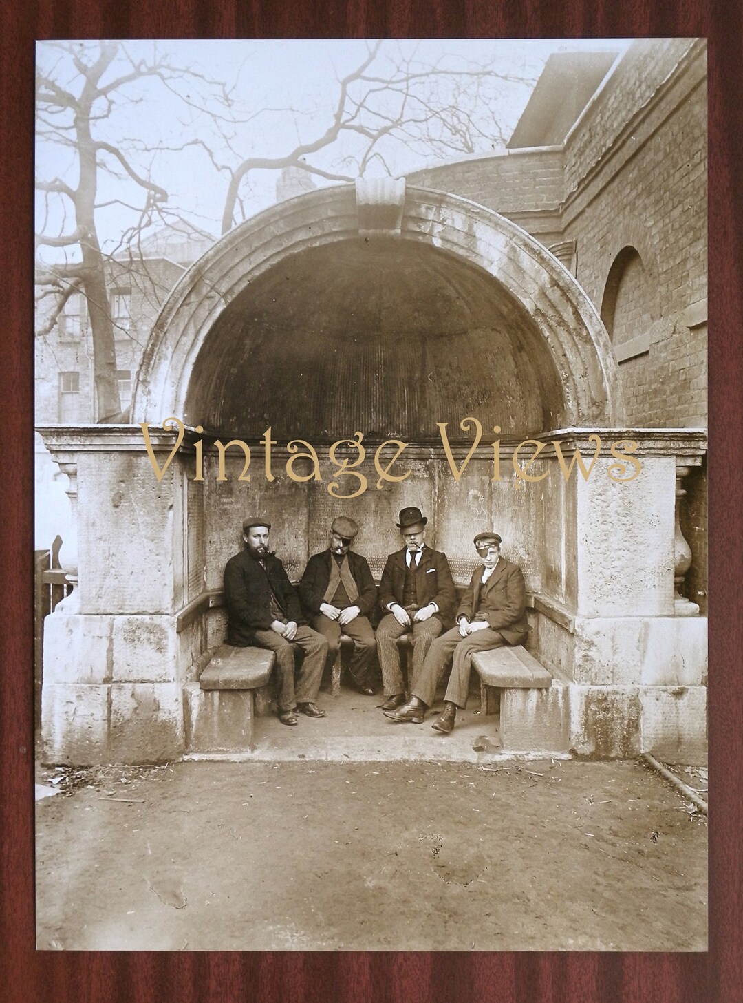 Old London Bridge Alcove, Guy's Hospital, C.1896. Reproduction Sepia ...