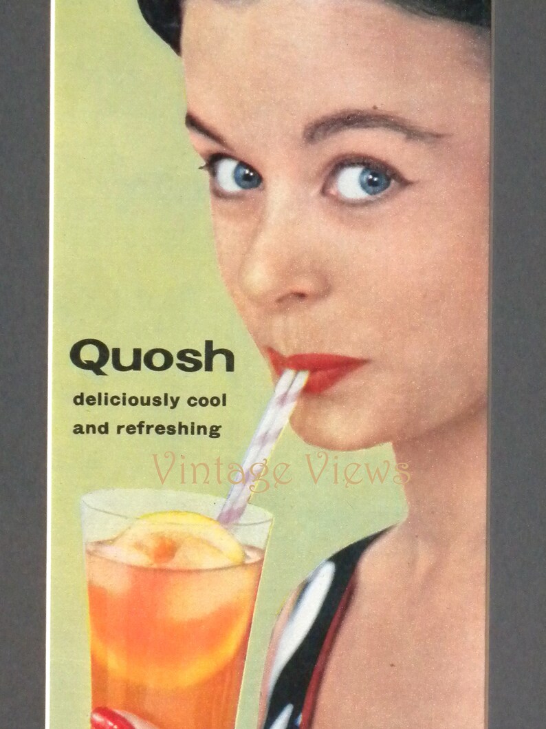 Quosh Orange Squash drink, genuine original vintage magazine ...