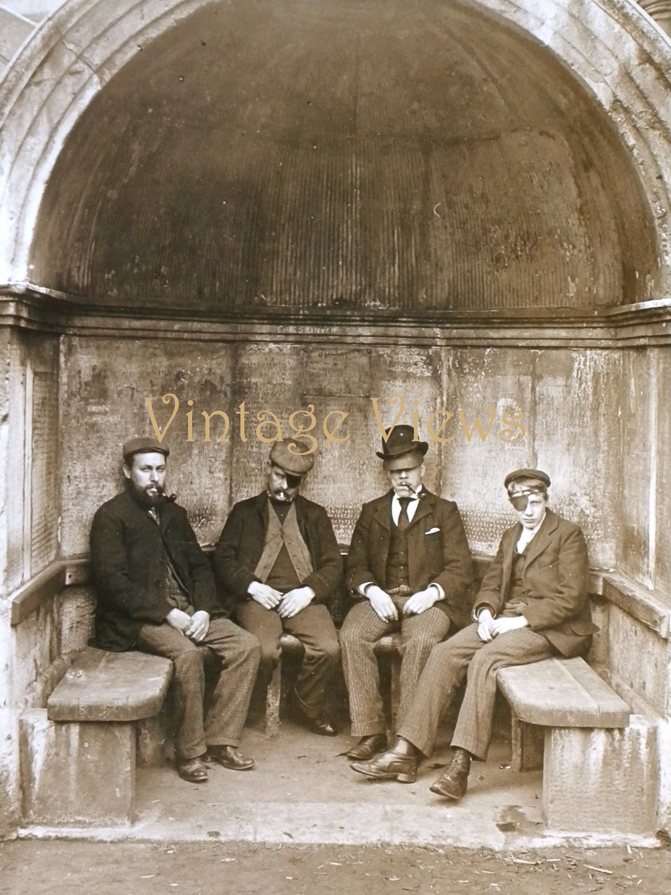 Old London Bridge Alcove, Guy's Hospital, C.1896. Reproduction Sepia ...