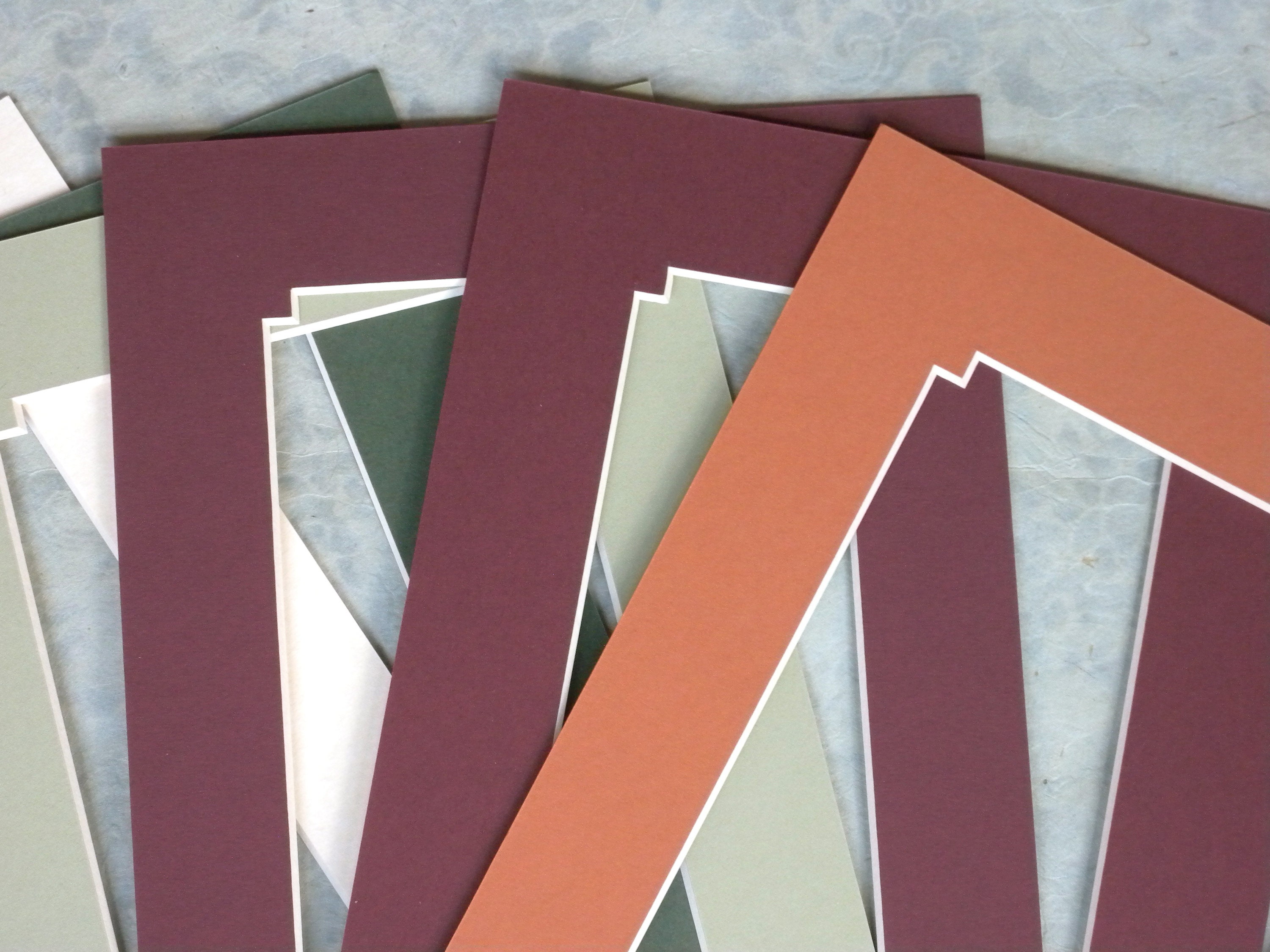 Bevel-cut Picture Mounts/mats (assorted Colours). Frame Size 6" X 8 ...