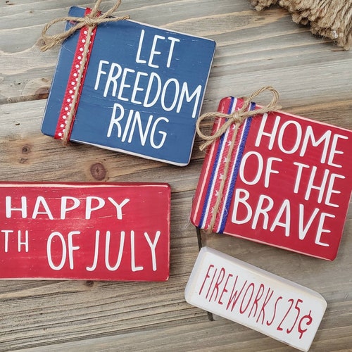 4th of July Mini Wood Ladder Tiered Tray Decor Summer Decor - Etsy