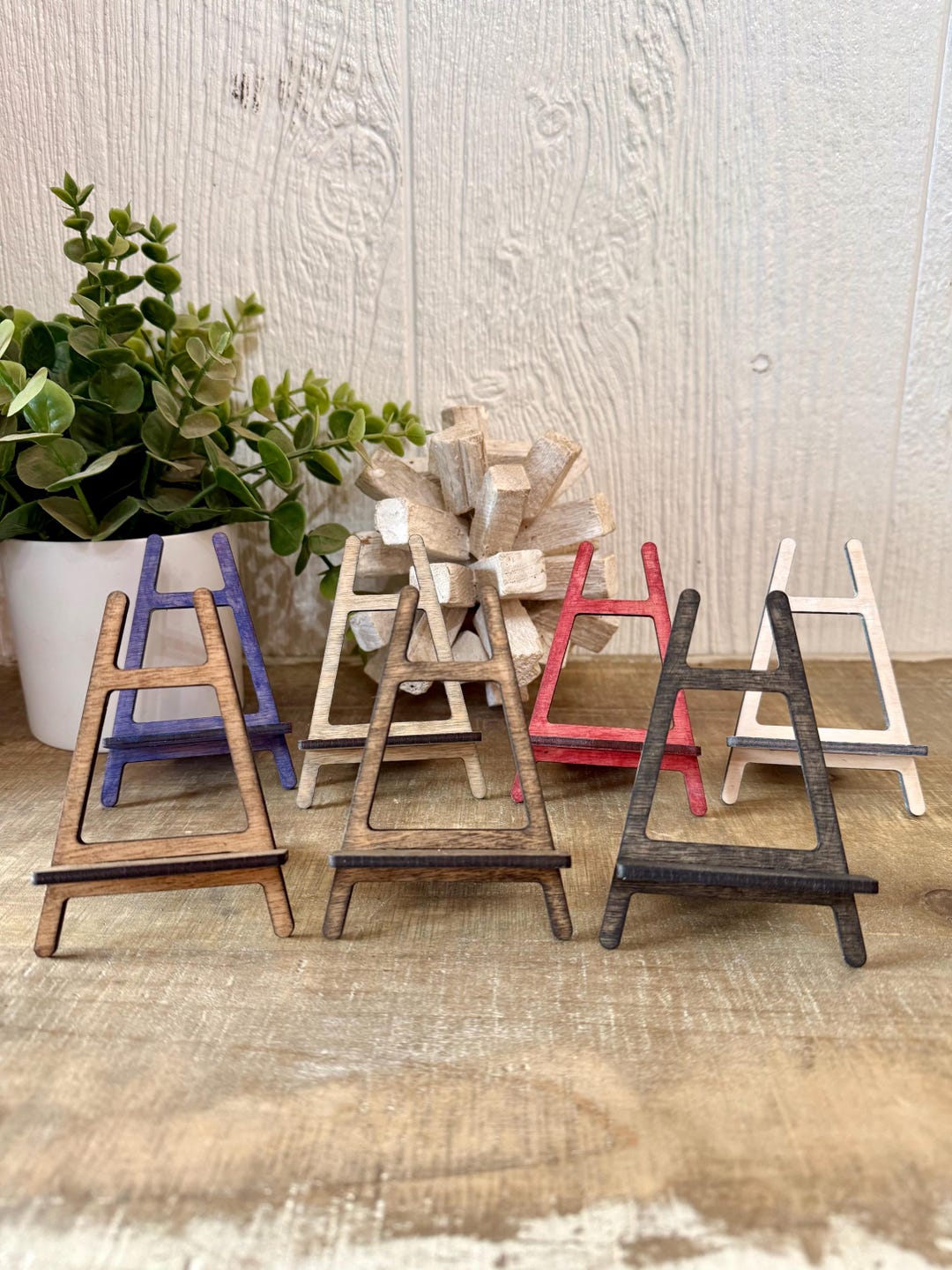 Stained Birch Easel, Mini Sign Display (4 or 5 Inch) - Etsy