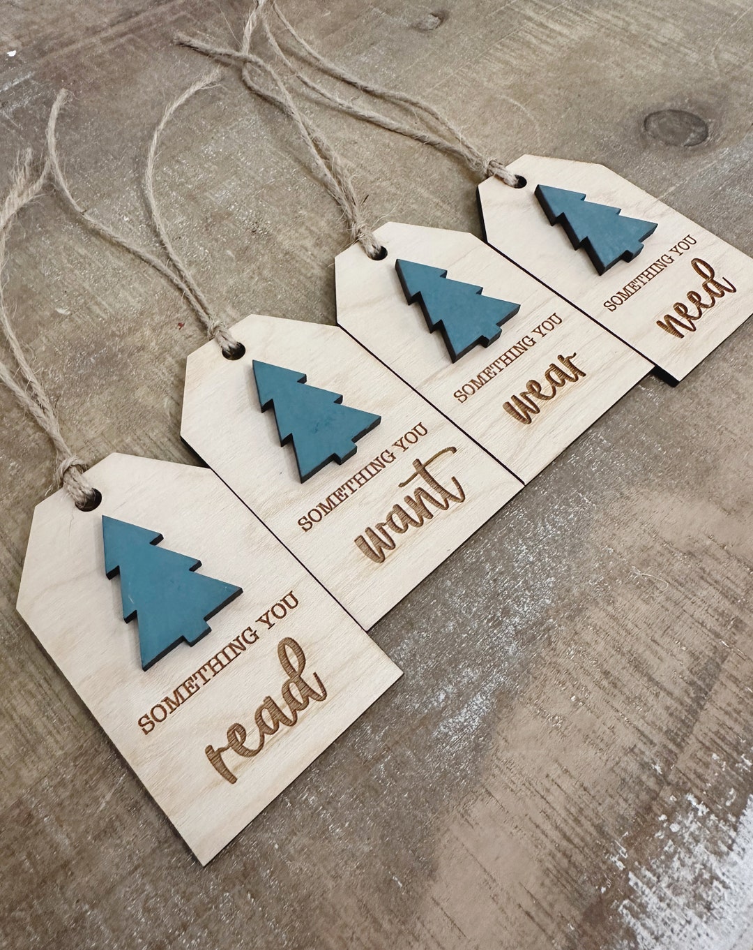 Christmas Gift Tag Set, Farmhouse Holiday Tags, Something You Want ...