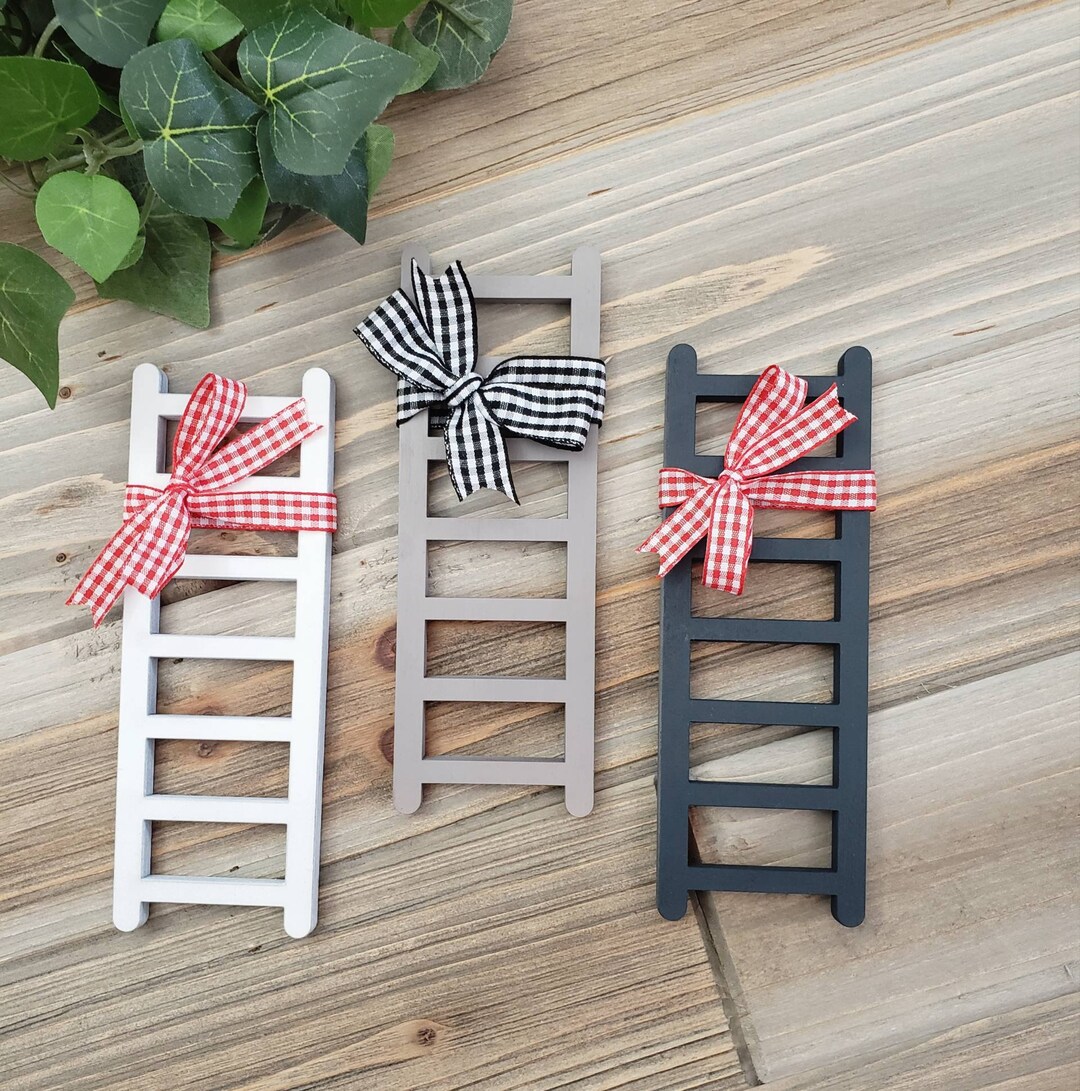 Tiered Tray Ladder, Tiered Tray Decor, Any Occasion Tray Decor, Mini ...