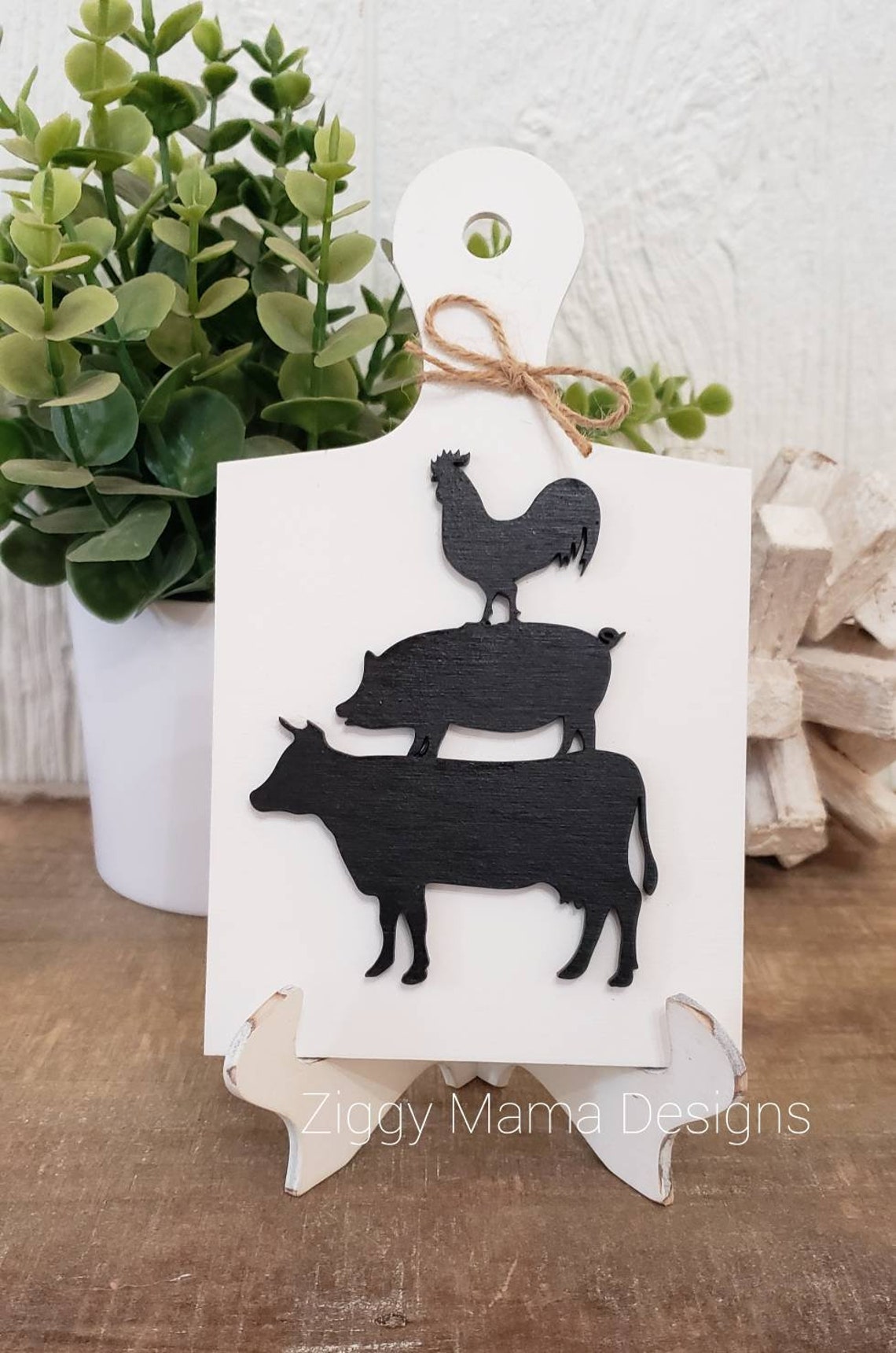 Home Sign Farm Animal Cutting Board Farmhouse Shiplap - Etsy