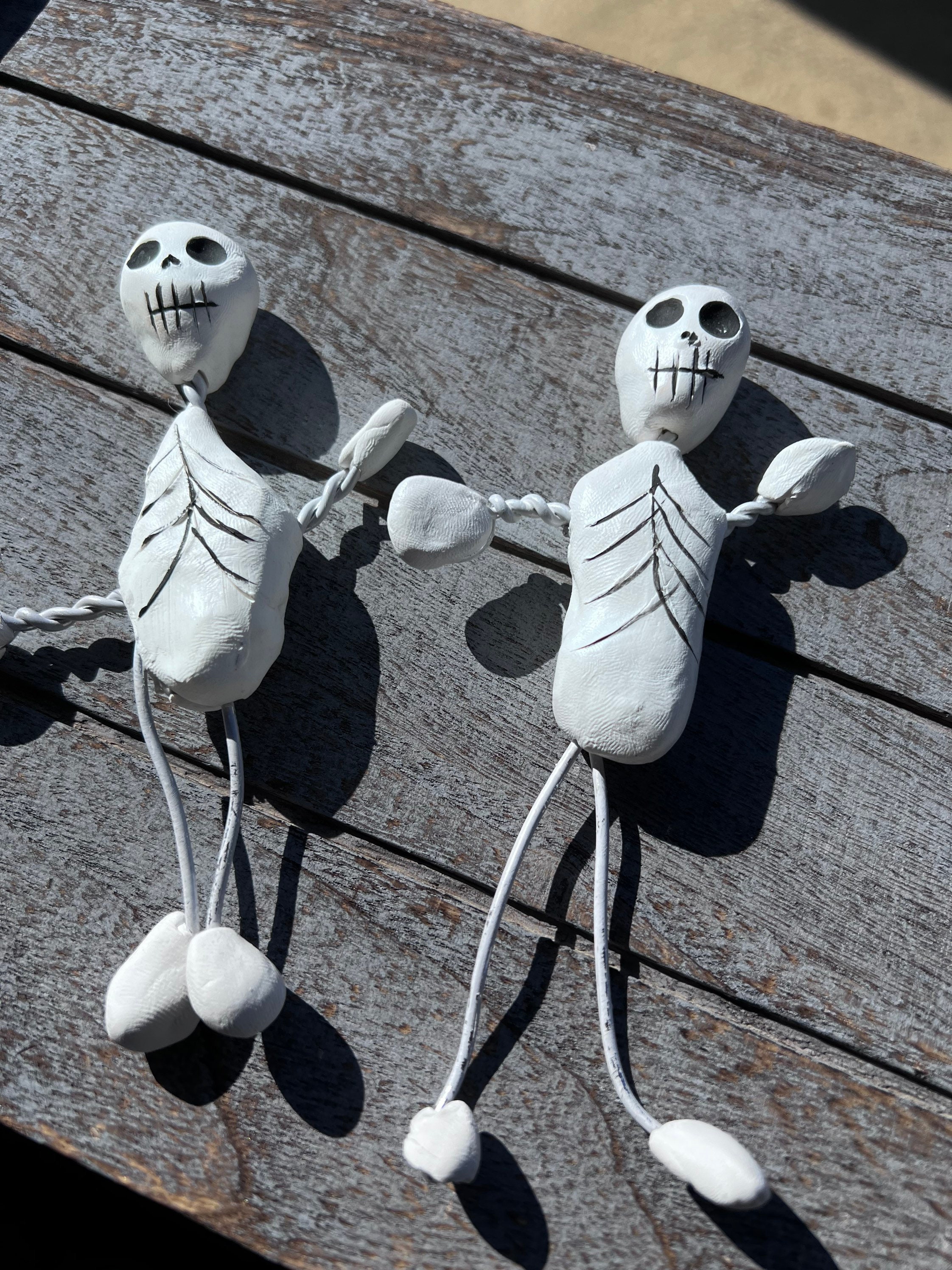 Mexican Folk Art Handmade Calaca Skeleton Sculptures - Etsy