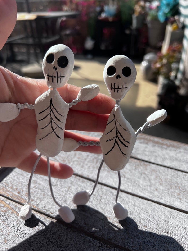 Mexican Folk Art Handmade Calaca Skeleton Sculptures - Etsy