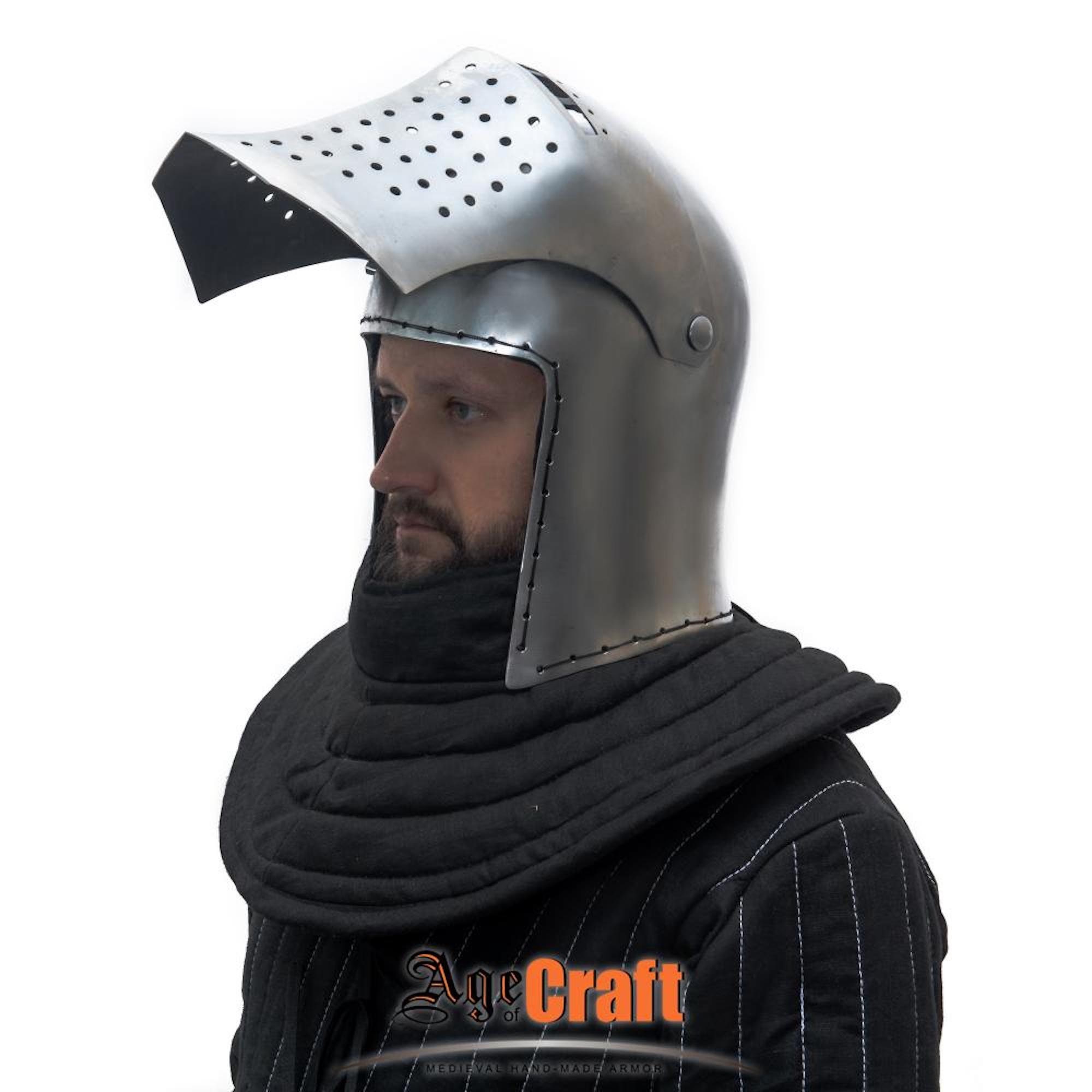 Bascinet Spoleto Medieval Helmet Movable Visor European - Etsy