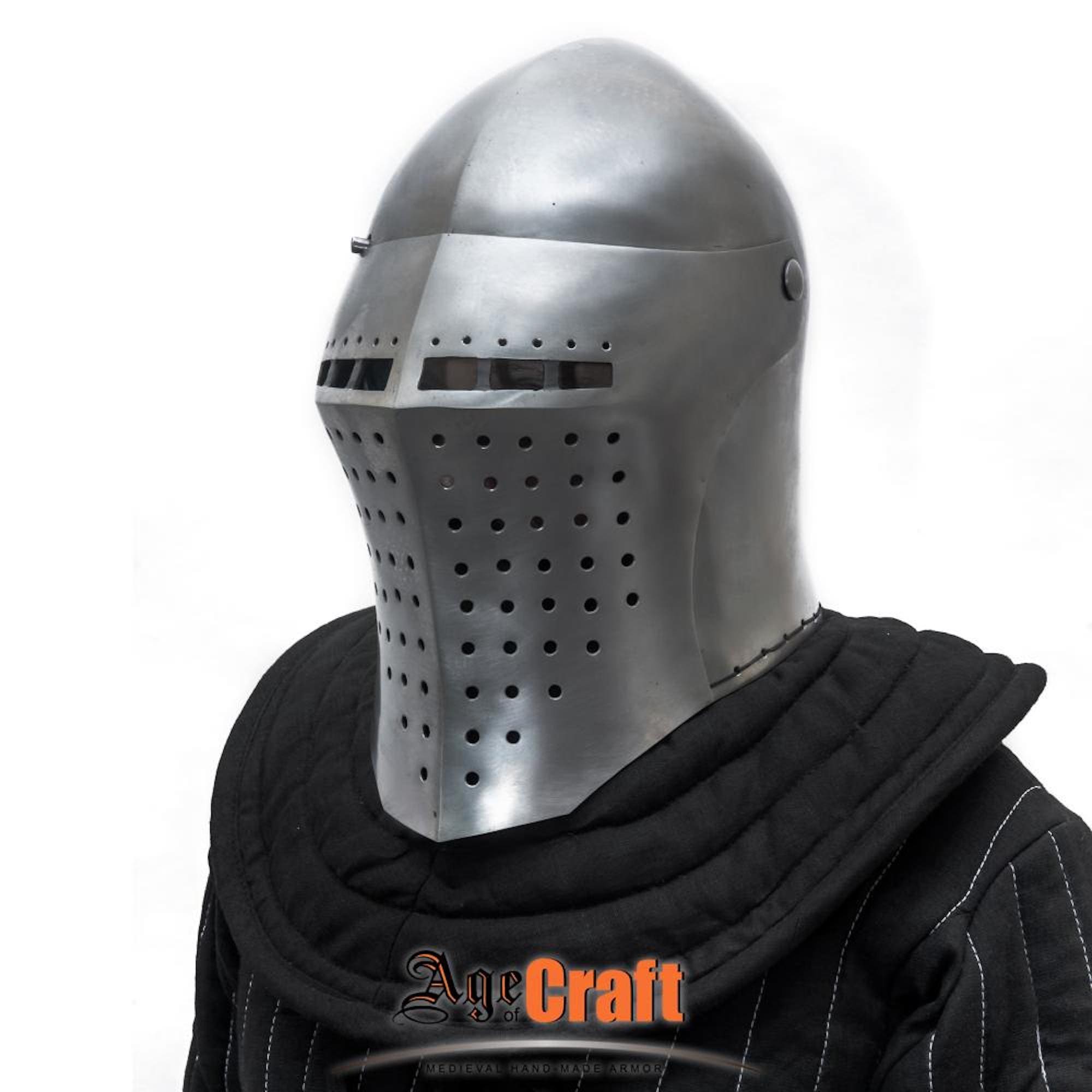 Bascinet Spoleto Medieval Helmet Movable Visor European - Etsy