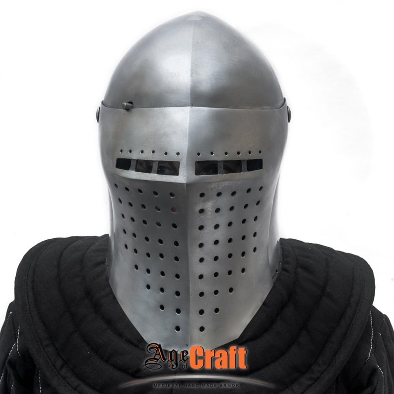 Bascinet Spoleto Medieval Helmet Movable Visor European - Etsy