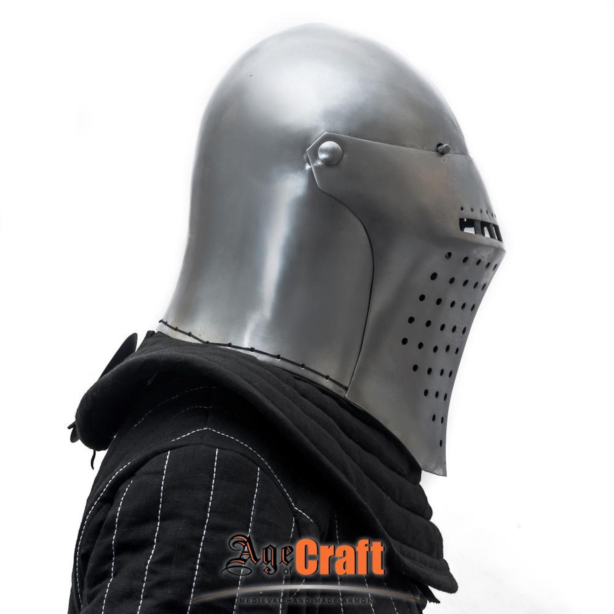 Bascinet Spoleto Medieval Helmet Movable Visor European - Etsy