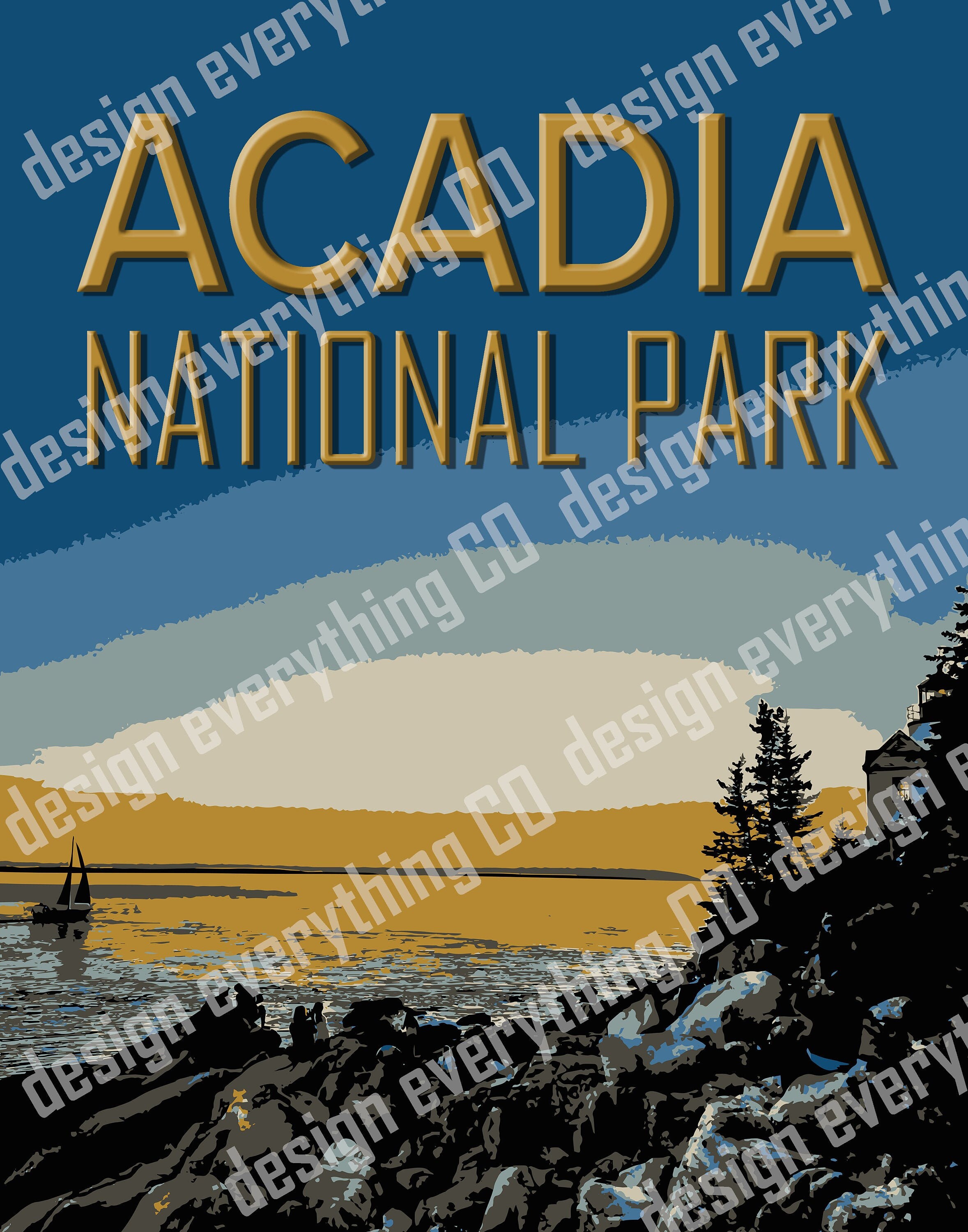 Acadia National Park Poster - Etsy