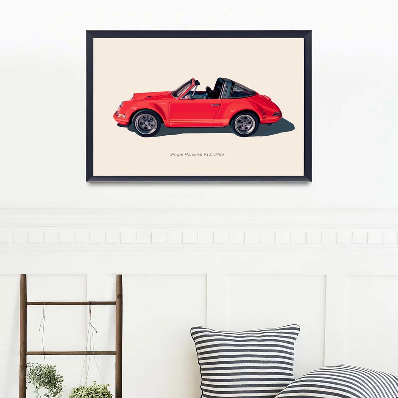 Singer Porsche 911 Wall Art Digital Download Color Choice Bundle - Etsy