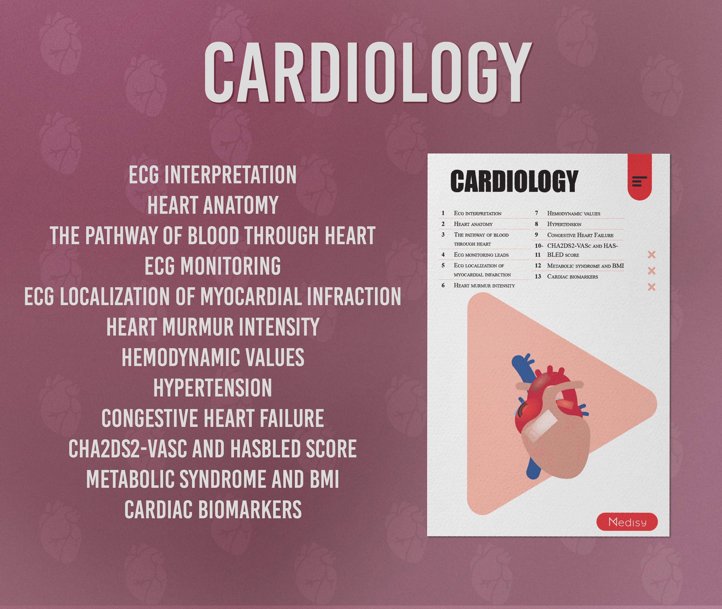 PDF Cardiology Flashcards (pocket Size) - Etsy