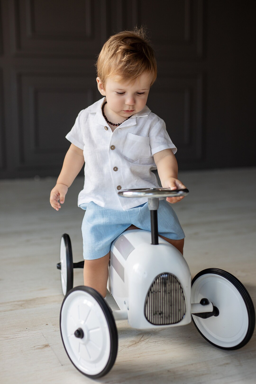 Traje de batismo de linho para meninos – Terno de batizado feito à mão ...