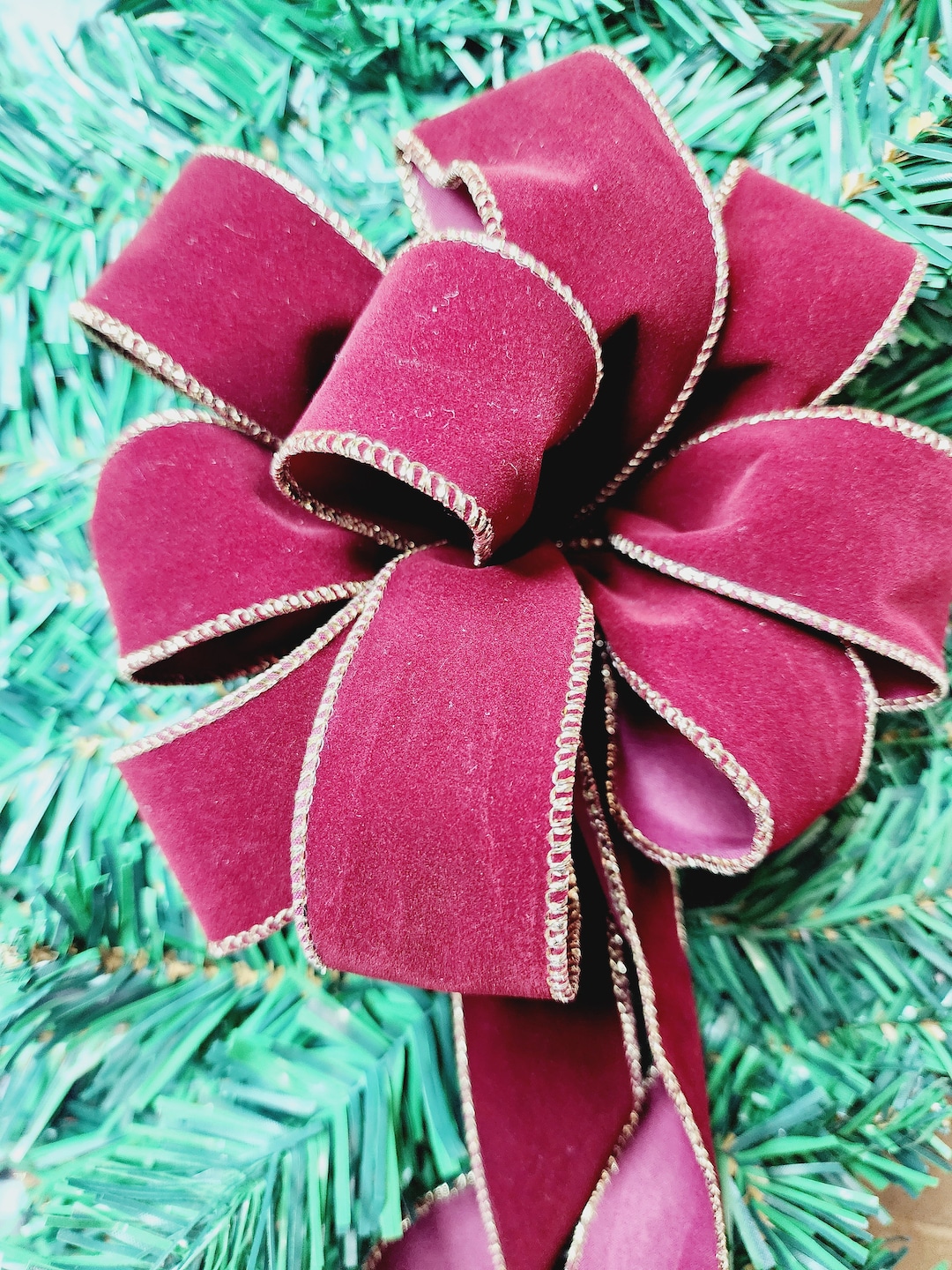 OUTDOOR Velvet Christmas Bow, Asstd Color Bow, Bows for Inside ...