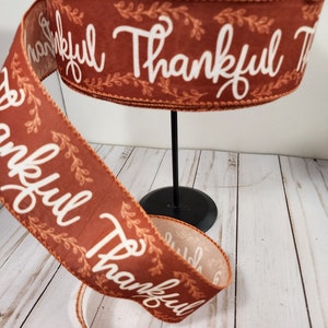 Wired Fall Ribbon Thankful Wired Ribbon 2.5 Inch Wired - Etsy