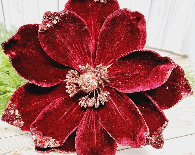 Velvet Magnolia, Luxury Magnolia Velvet, SOLD SEPERATE, Burgundy ...