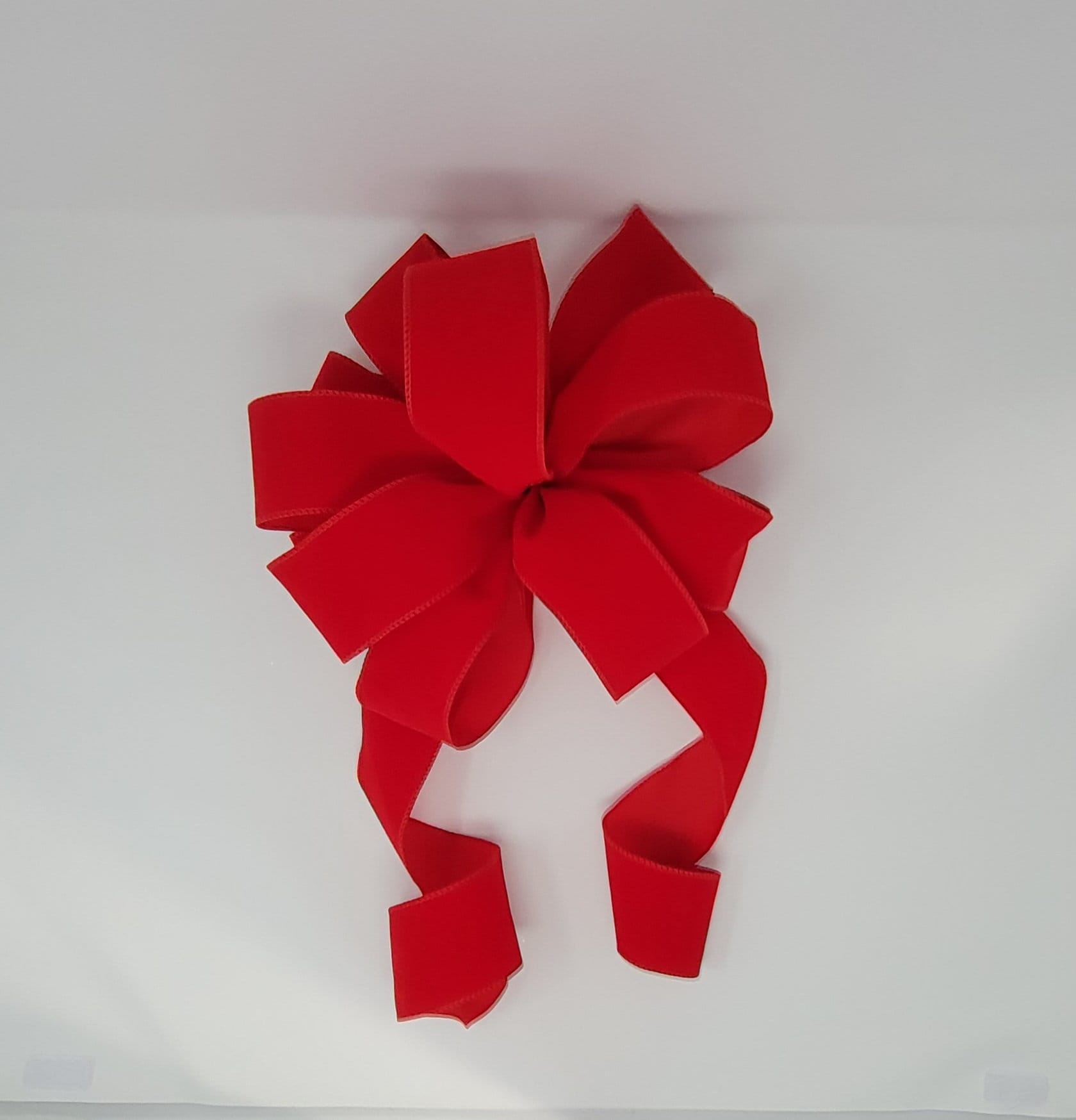 Red Velvet Christmas Bow, Bright Red Bow for Inside Decorating, Pick A ...