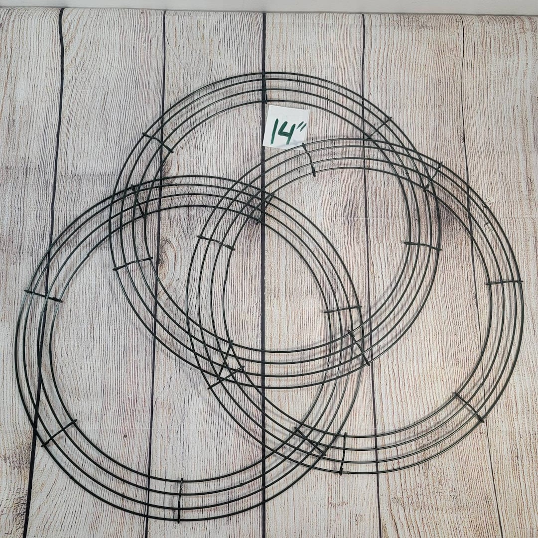 14 Inch (set of #3) Metal Wreath Frame, Work Wreath, Wire Frame, Frame ...