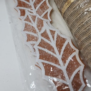 Gingerbread Holly Leaf Picks, Wired 24 Inch Gingerbread Leaf Picks ...