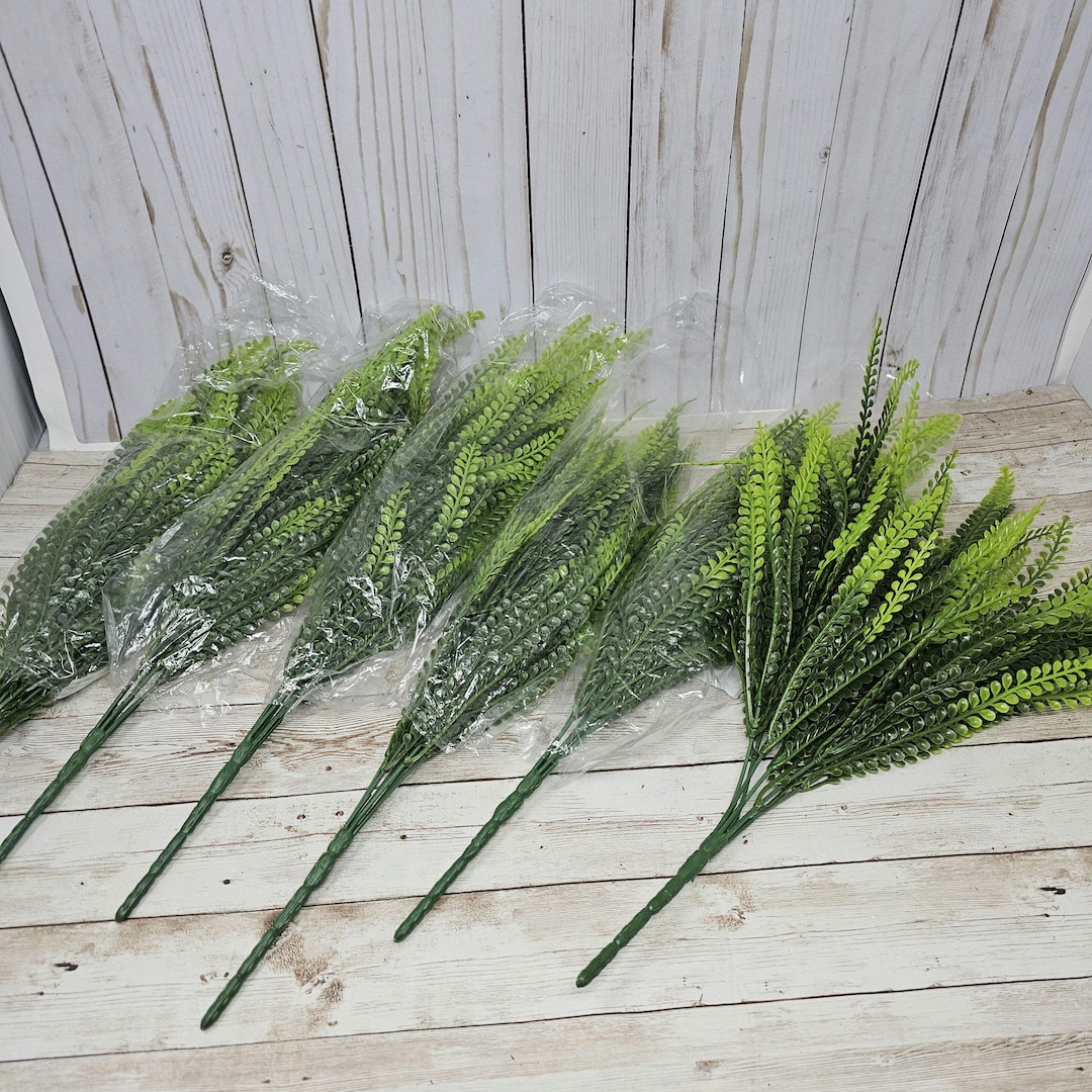 Button Fern Bush, Bulk Order ONLY Listing, 6 Greenery per Set, Beaded ...