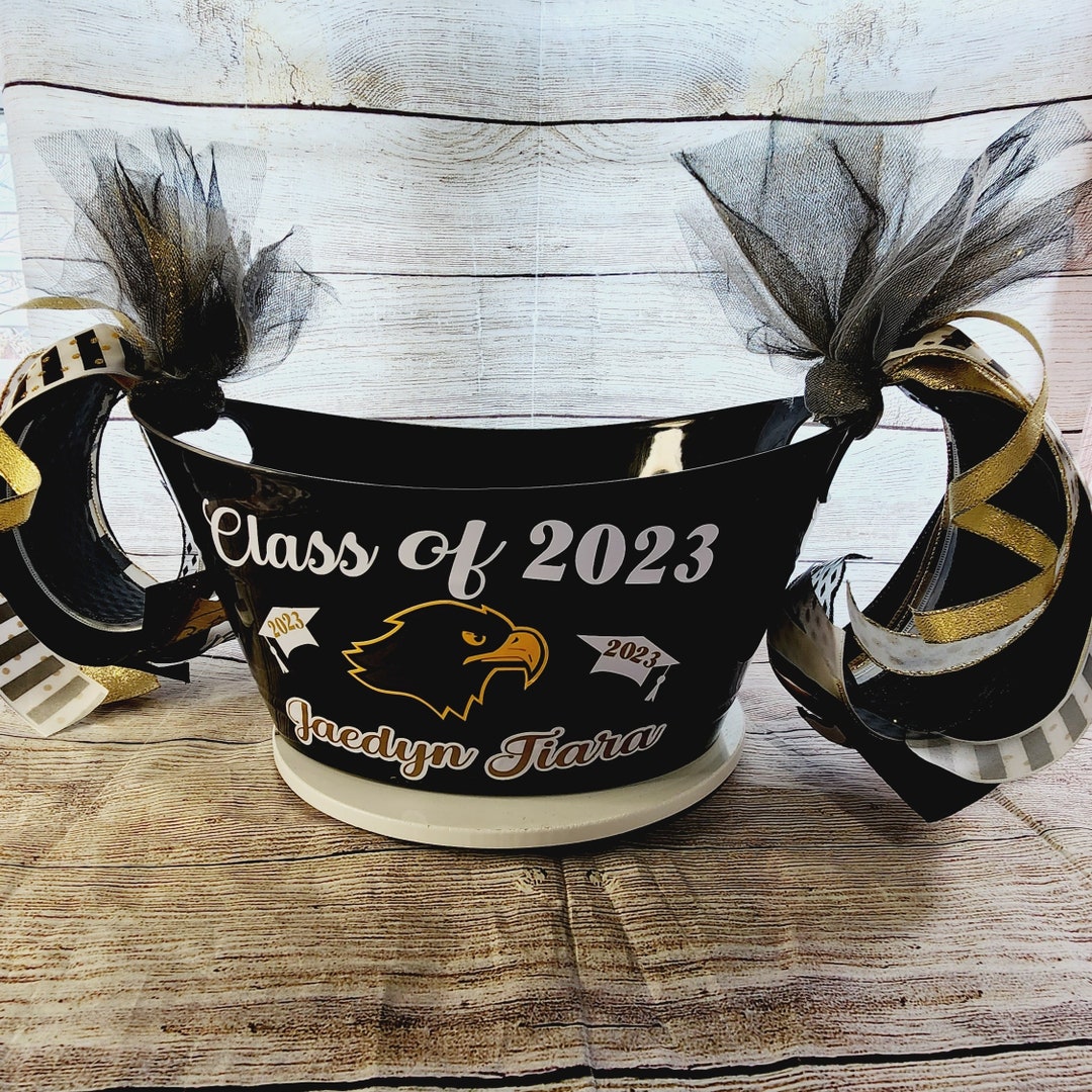 Personalized Gift Bin, Graduation Nite Gift Bin, Senior Baby Shower ...
