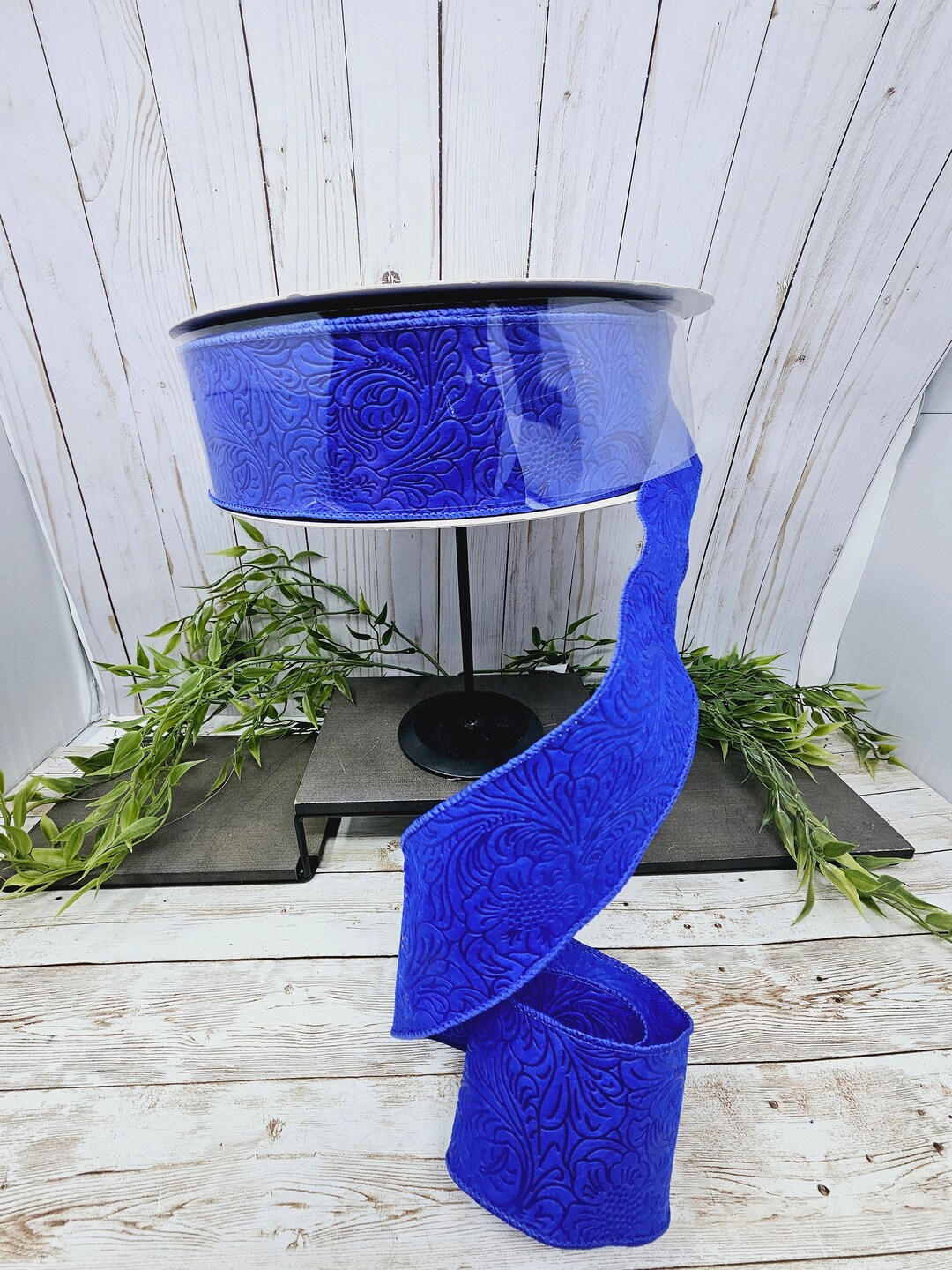 2.5" Embossed Wired Ribbon, 2.5 Inch Floral Plastic Fabric Ribbon, 2.5 ...