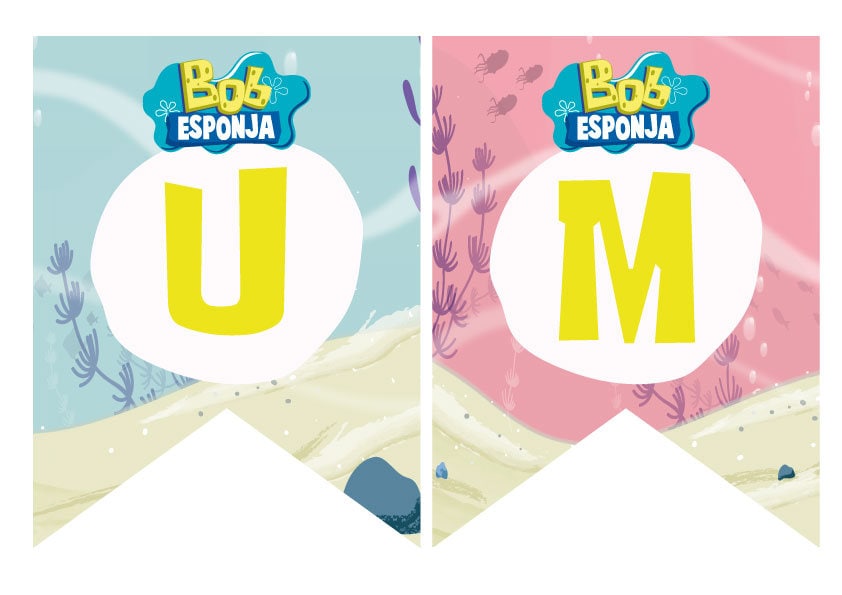 Printable Sponge Banners, Editable Texts. Birthdays, Celebrations - Etsy