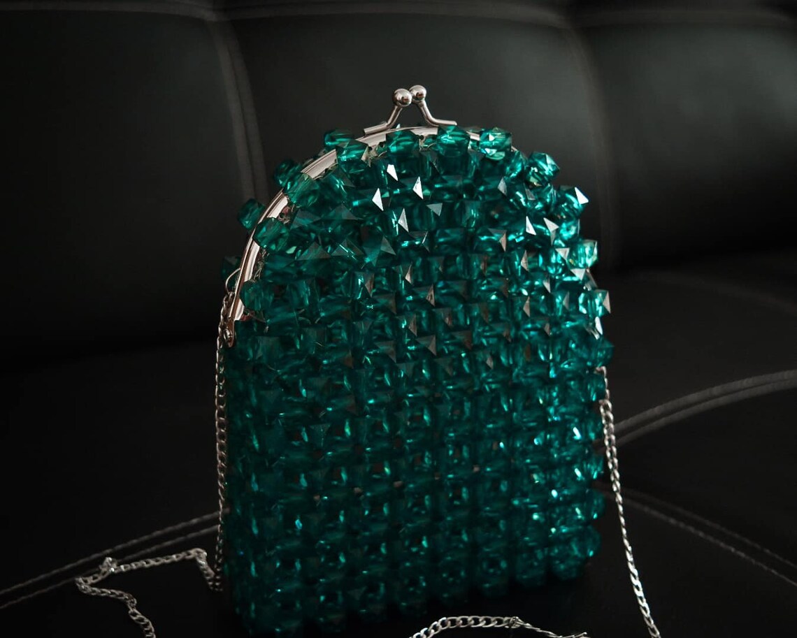 Crystal Beaded Bag, Sparkling Handbag, Shining Bag, Crystal Clutch Bag ...