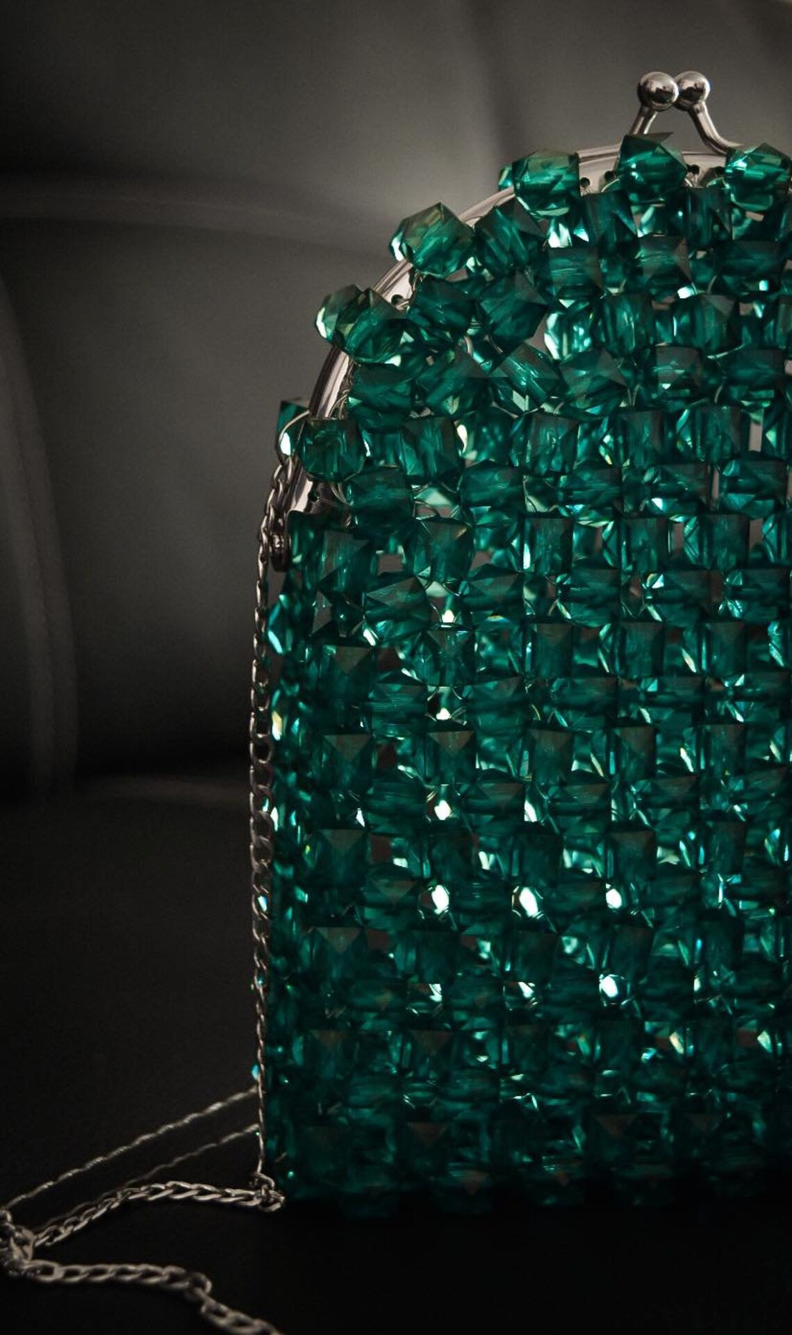 Crystal Beaded Bag, Sparkling Handbag, Shining Bag, Crystal Clutch Bag ...