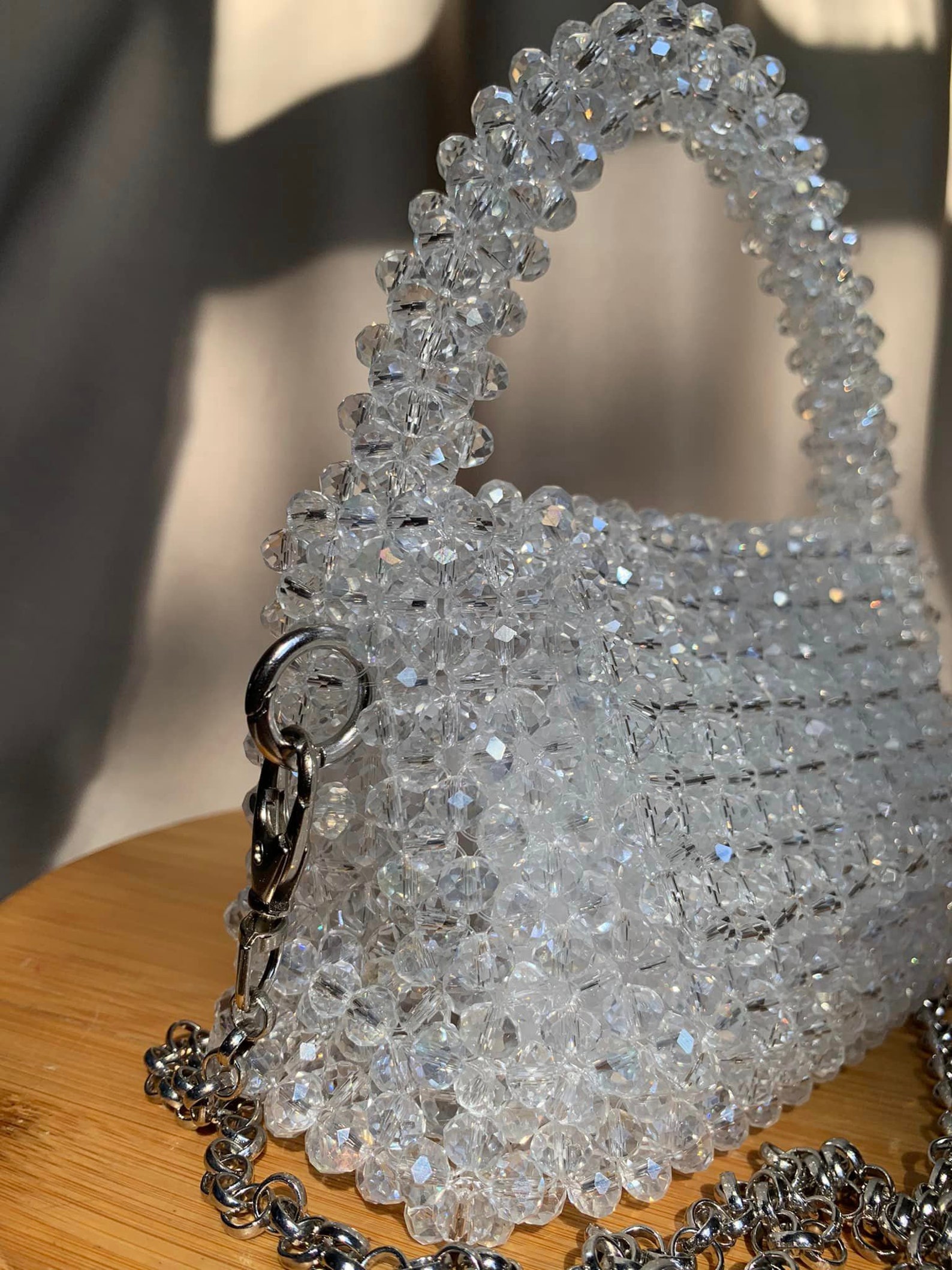 Sparkling Crystal Bag, Crystal Beaded Bag, Beads Clutch Bag, Women ...