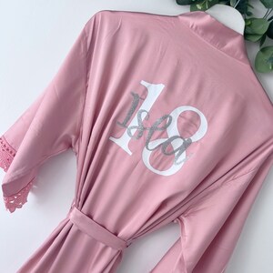 SATIN PYJAMAS & ROBE - Milestone Birthday Gift Set, 16th, 18th, 21st ...