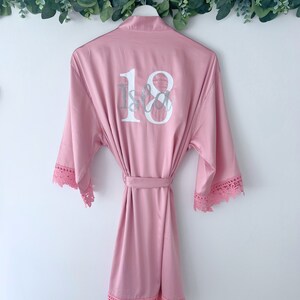 SATIN PYJAMAS & ROBE Milestone Birthday Gift Set, 13th, 16th, 18th ...