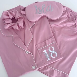 SATIN PYJAMAS & ROBE - Milestone Birthday Gift Set, 16th, 18th, 21st ...