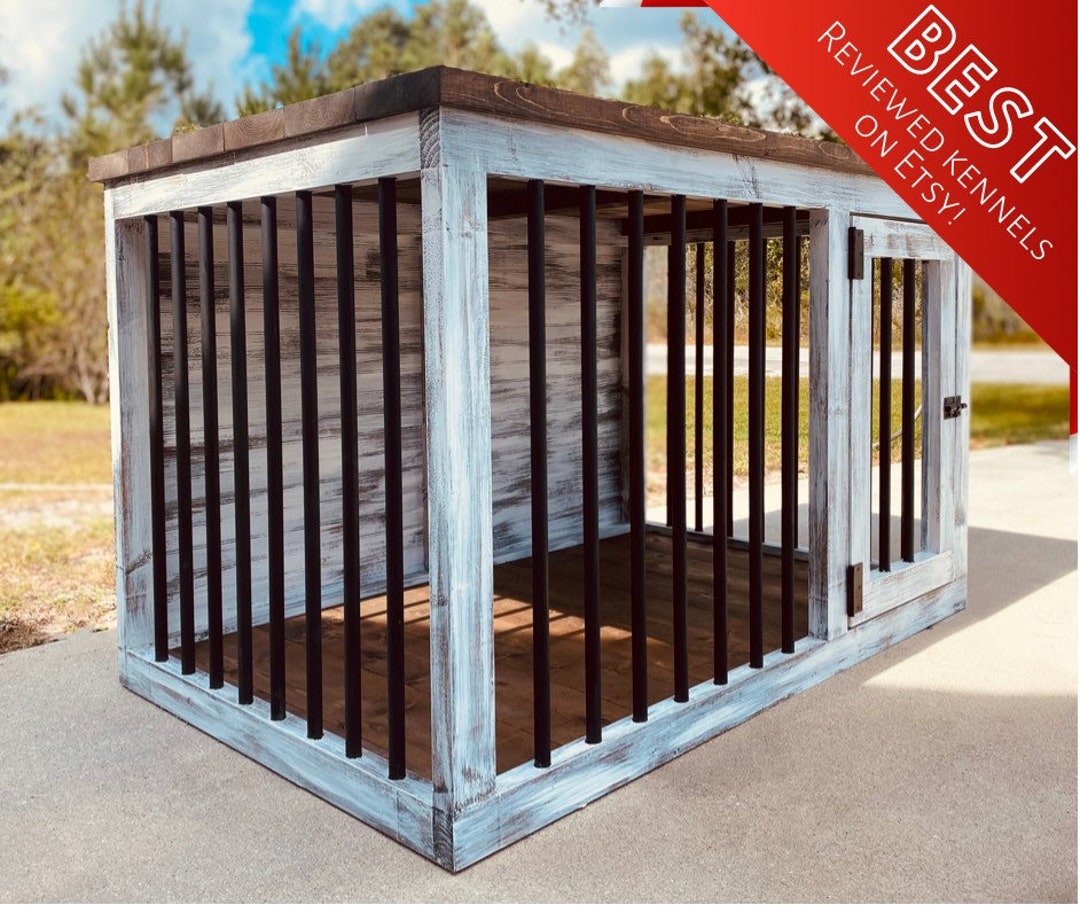 Dog Kennel // FREE SHIPPING // Farmhouse // Dog Crate // Dog Furniture ...