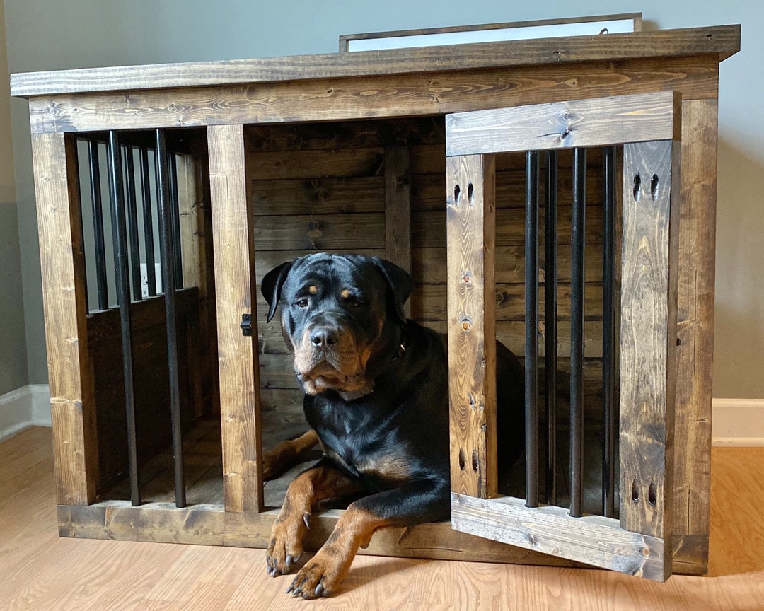 Dog Kennel // FREE SHIPPING // Farmhouse Dog Kennel // Dog Crate // Dog ...
