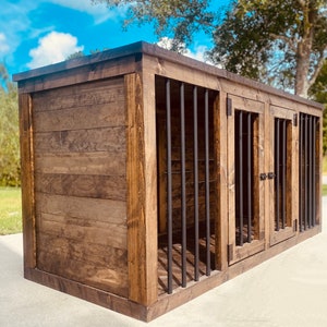 Dog Kennel // FREE SHIPPING // Farmhouse Dog Kennel // Dog Crate // Dog ...