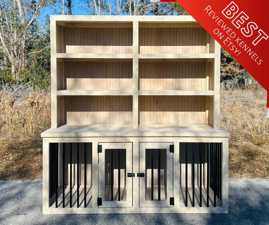 Dog Kennel + Hutch Shelving | FREE SHIPPING | Buffet Table | Crate ...