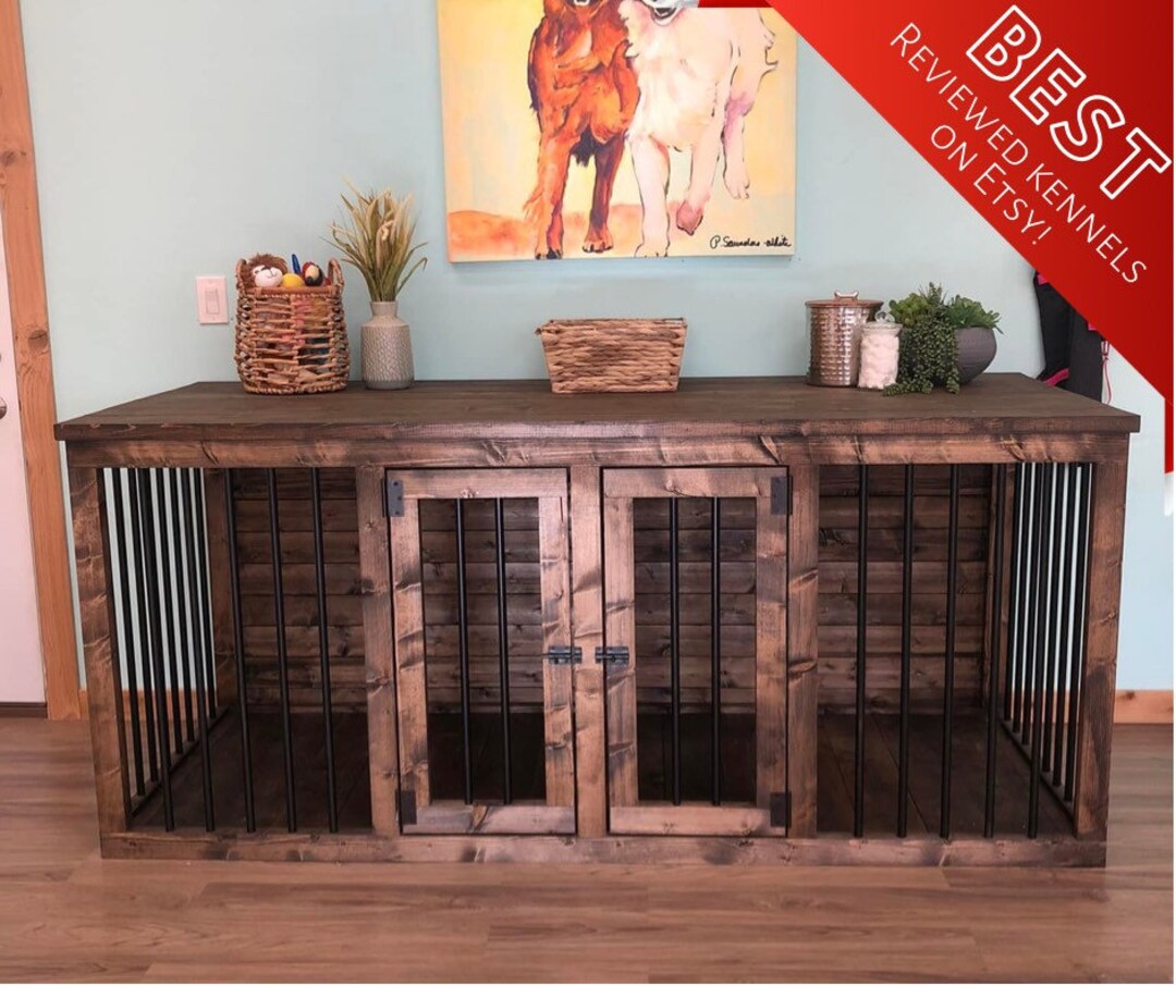 Dog Kennel // FREE SHIPPING // Farmhouse Dog Kennel // Dog Crate // Dog ...