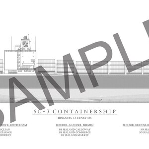 SL-7 Ship Poster Print, Sealand, Algol-class, T-AKR - Etsy