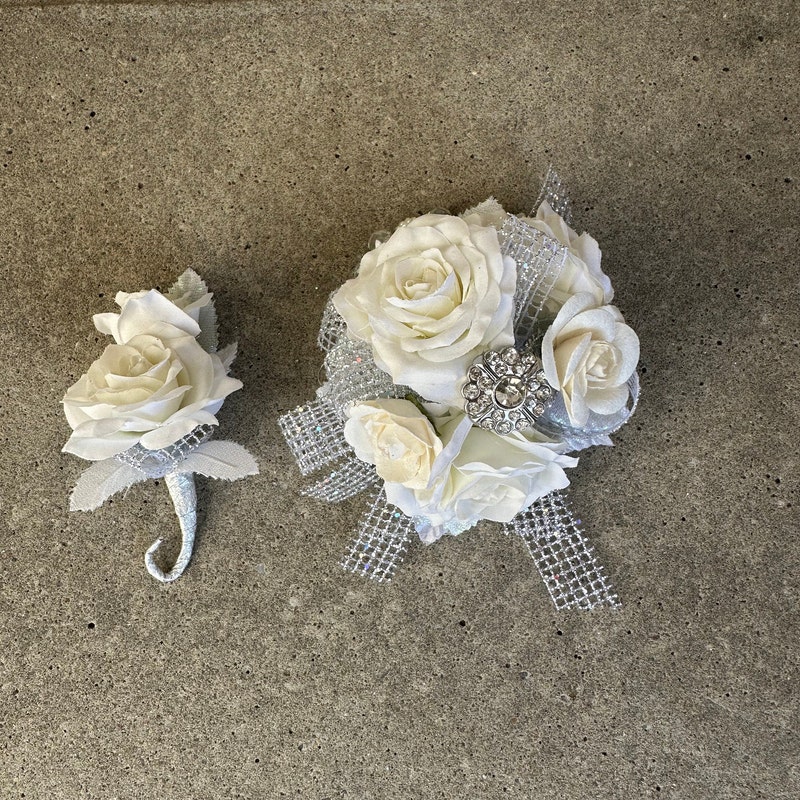 White Rose Corsage - Etsy