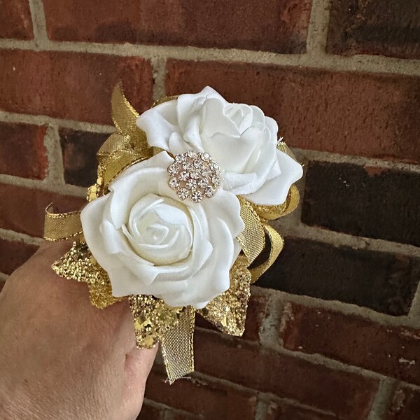 White Rose Corsage - Etsy