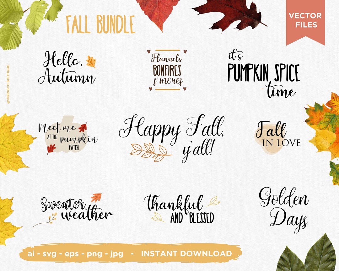 Fall Bundle - Instagram Story Stickers - Transparent Background ...