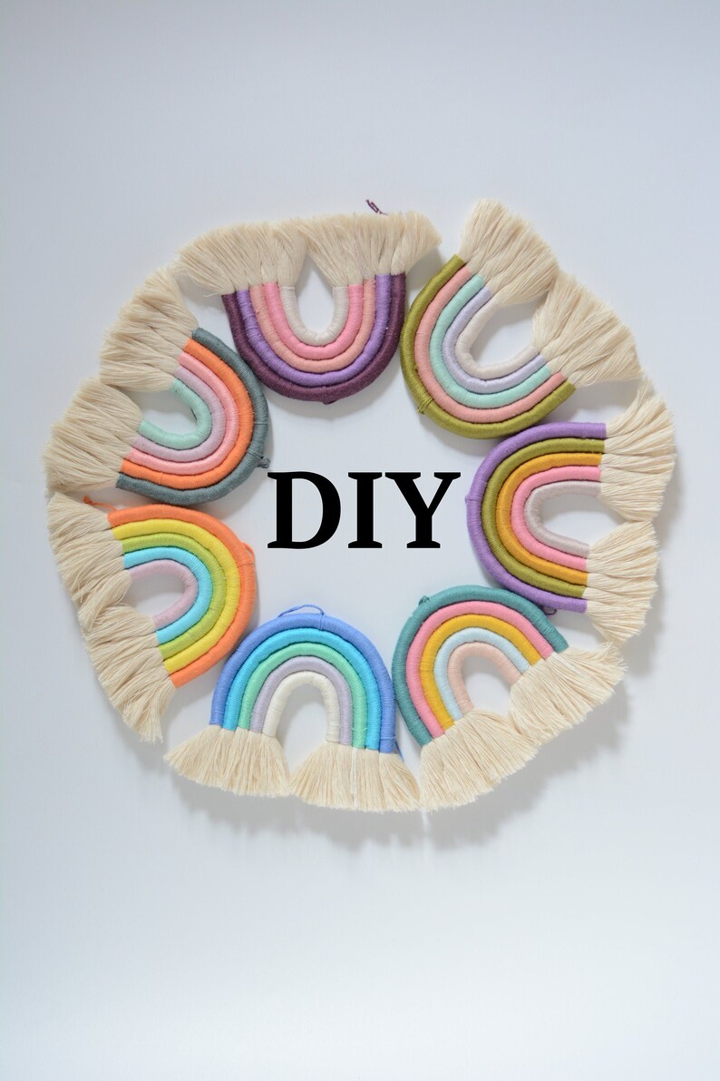 Rainbow DIY KIT Make Your Own Macrame RAINBOW - Etsy